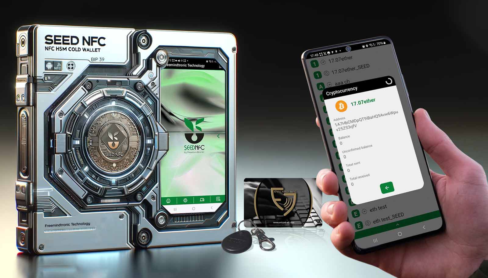 SeedNFC HSM Cold Wallet - Freemindtronic